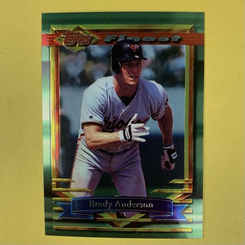 1994 Topps Finest Baseball Brady Anderson card #131 Baltimore Orioles ...