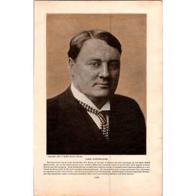 Lord Northcliffe and Robert Scott Lovett 1909 Clipping SI10 | eBay