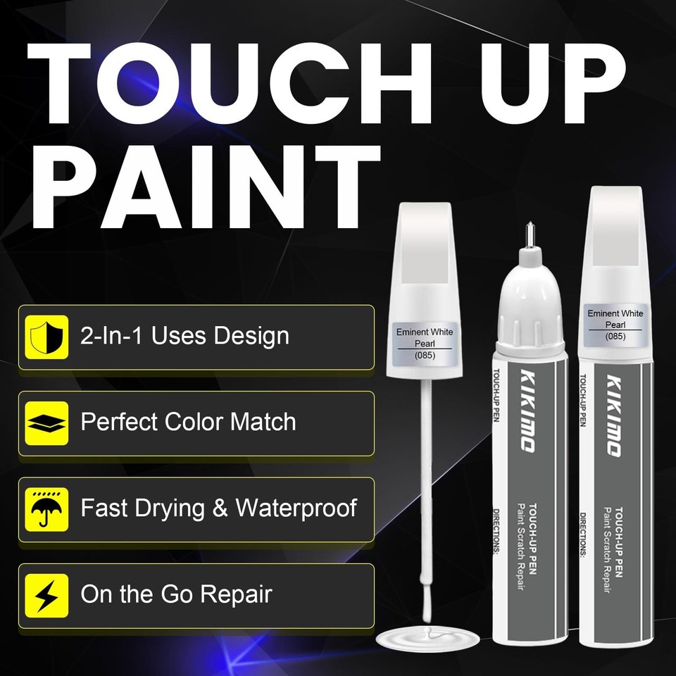 for Lexus Touch up Paint(Eminent White Pearl(085)) Car Paint Repair Kit ...