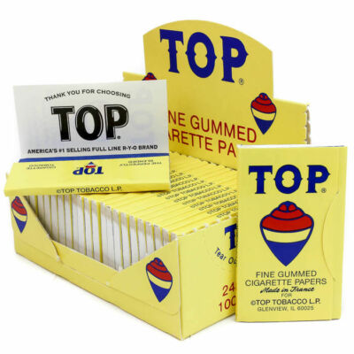 TOP Single Wide Rolling Papers - 12 PACKS - Fine Gummed RYO | eBay