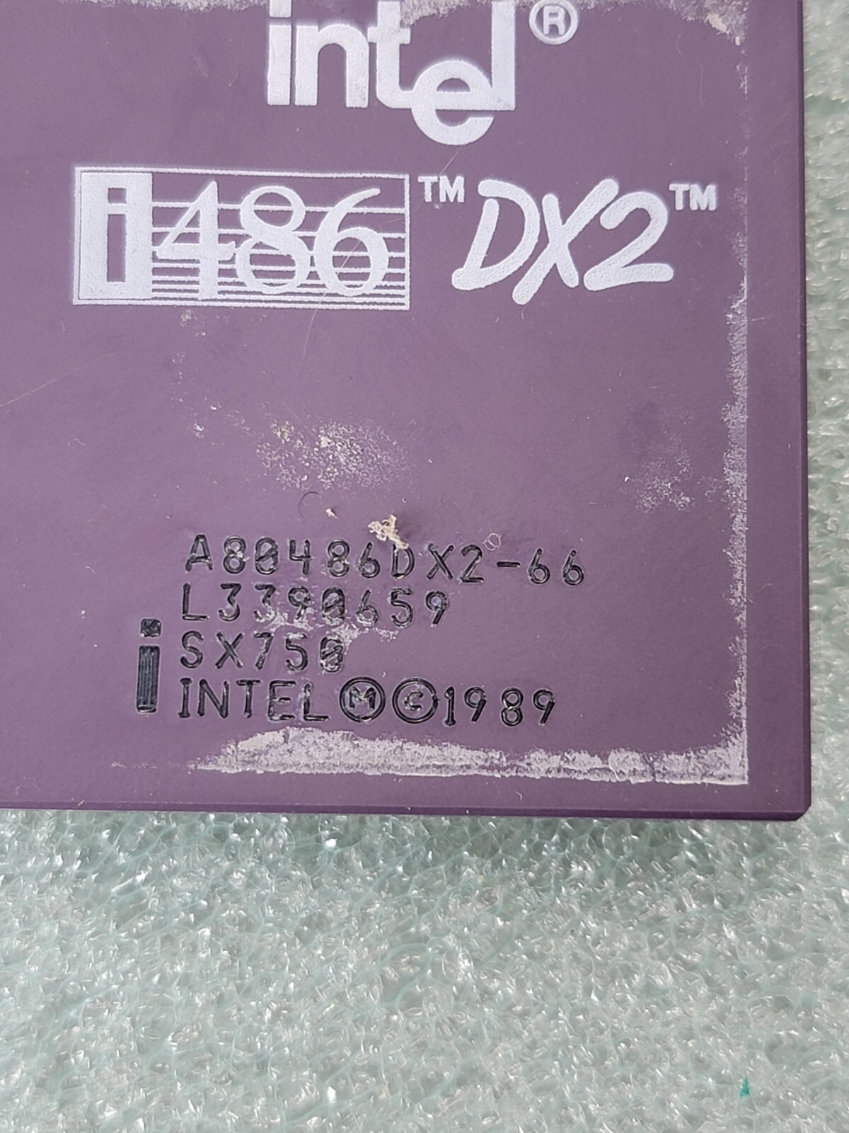 Intel+486dx2+66+MHz+A80486dx2-66+SX750+Socket+3+RARE+Collectible ...