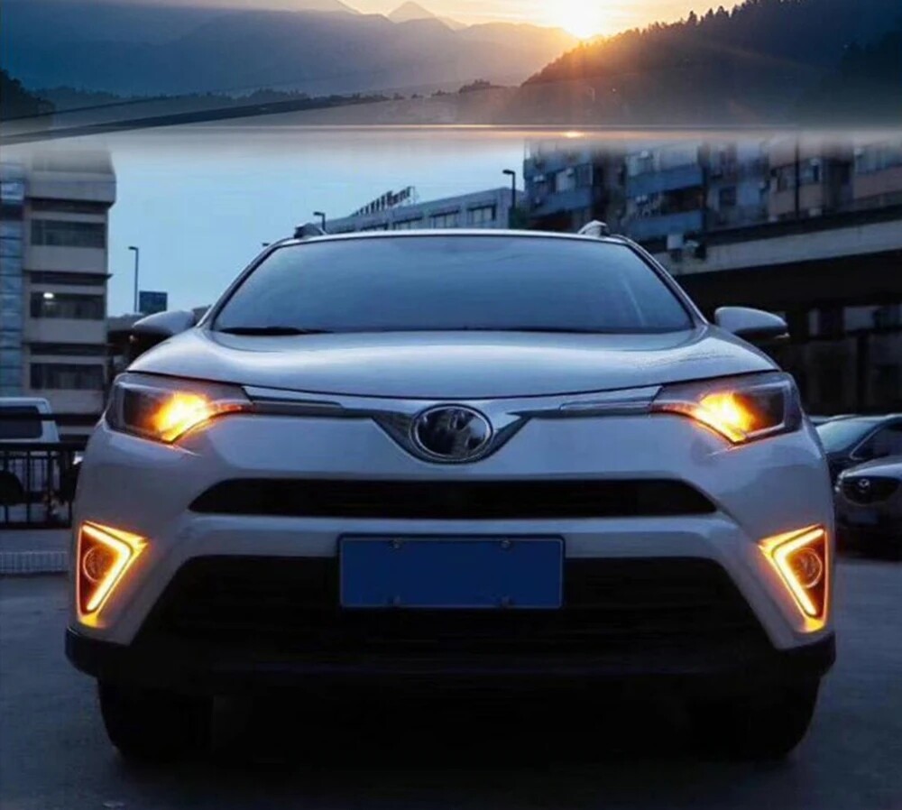 Rav 4 Accessories Pair For Toyota RAV4 2016 2017 2018 LED Front Bumper ...