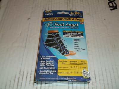 FOOT ANGEL Anti-Fatigue Compression Foot Sleeve Plantar Fasciitis Heel ...