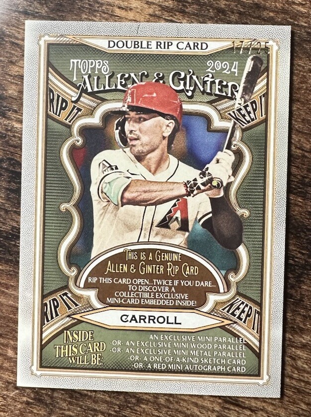 2024 Allen & Ginter Double Rip Card - Ketel Marte / Corbin Carroll #/25 ...