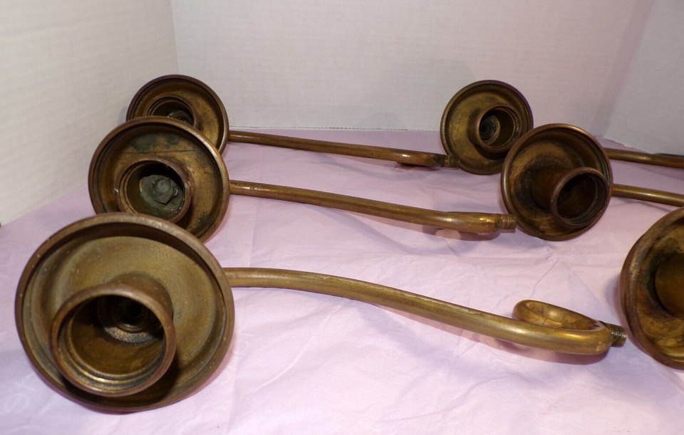 Antique, vintage, brass, 6 Arm, disassembled, complete chandelier ...