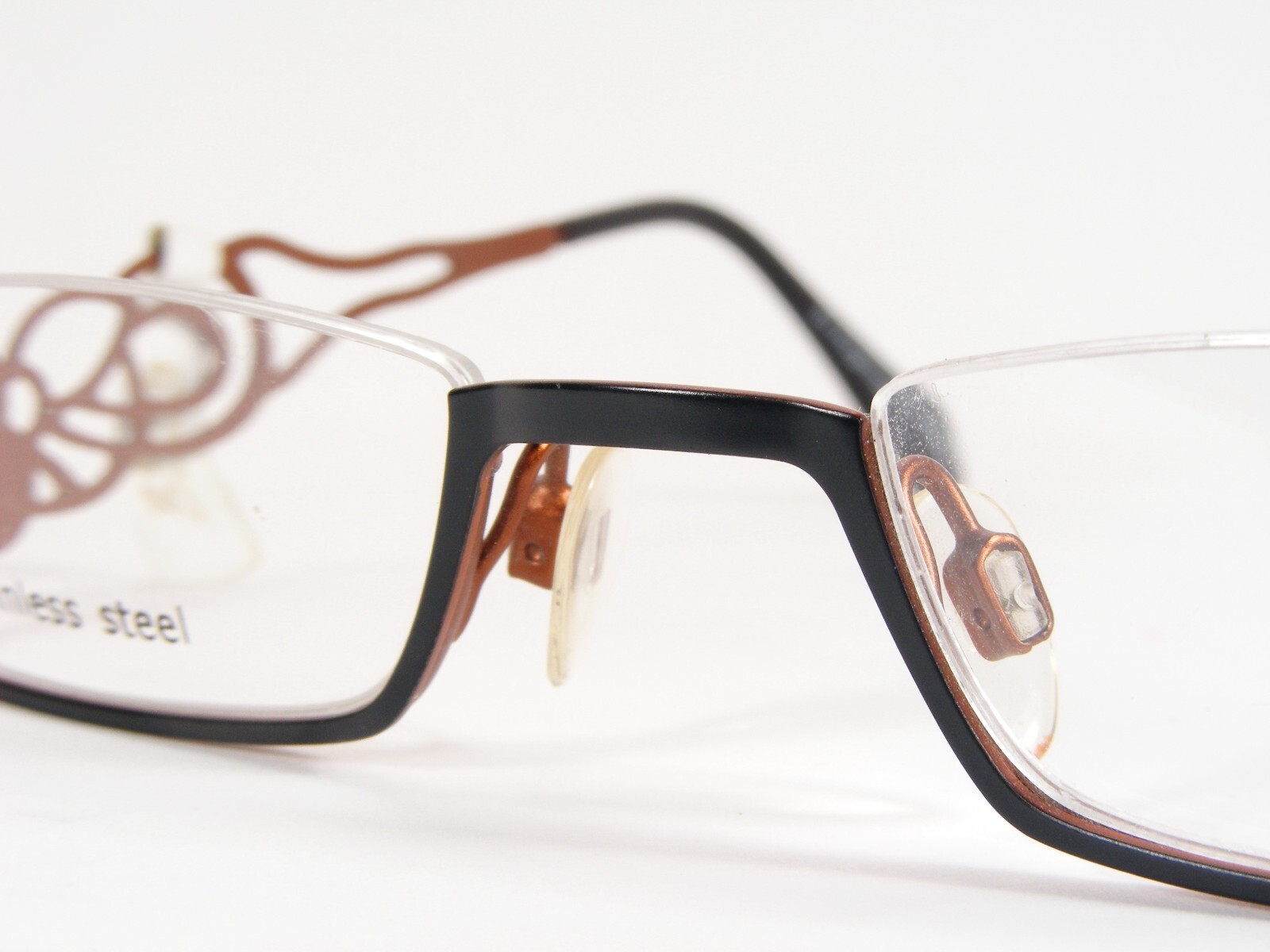 VISTAN KRUSE 1330 1 Black /Copper UNIQUE RARE EYEGLASSES FRAME 48-19 ...