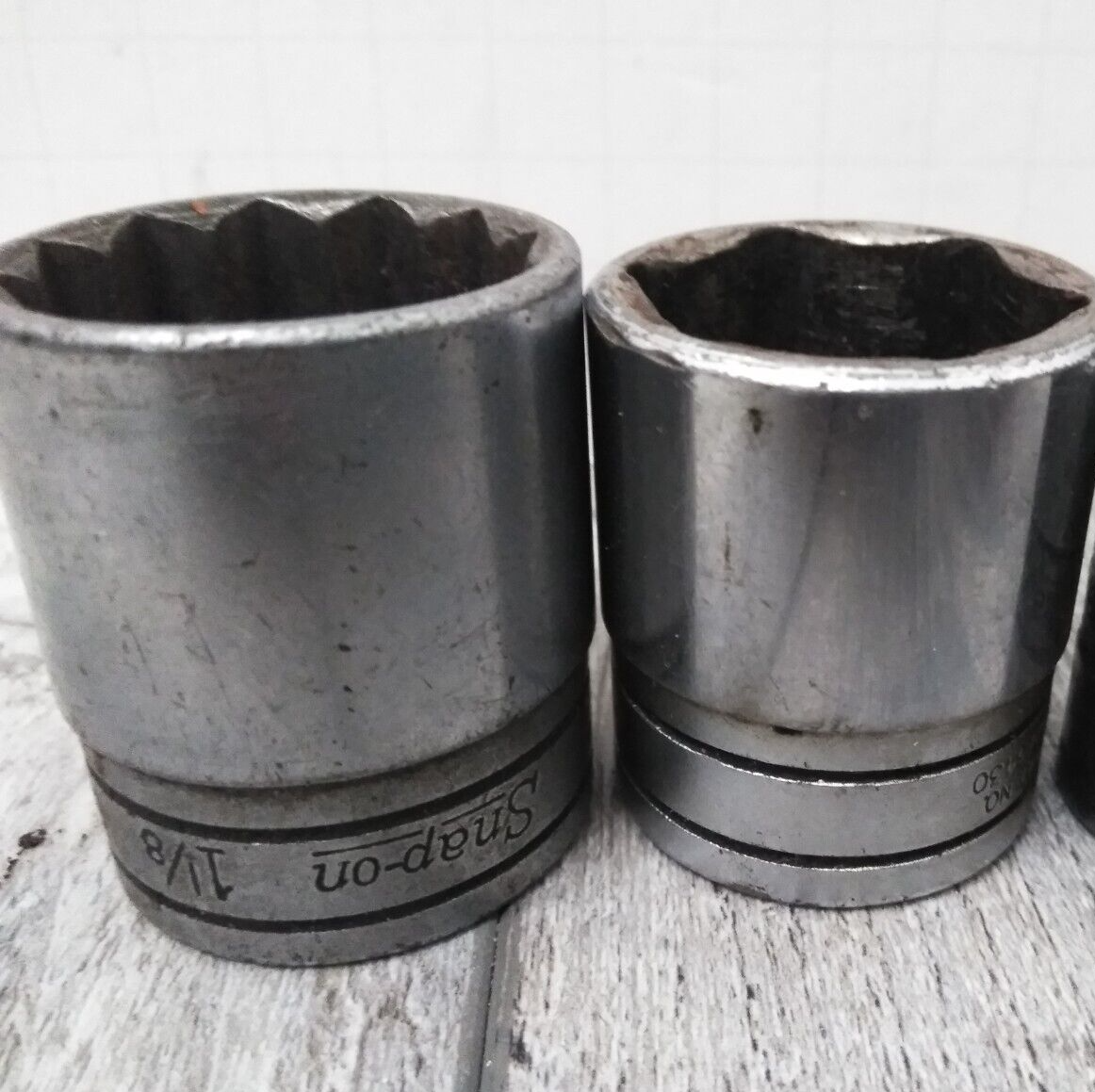 Snap On TW-341 USA 1/2" Drive 6 Point 1-1/16 & sw-361 11/8 Socket | eBay