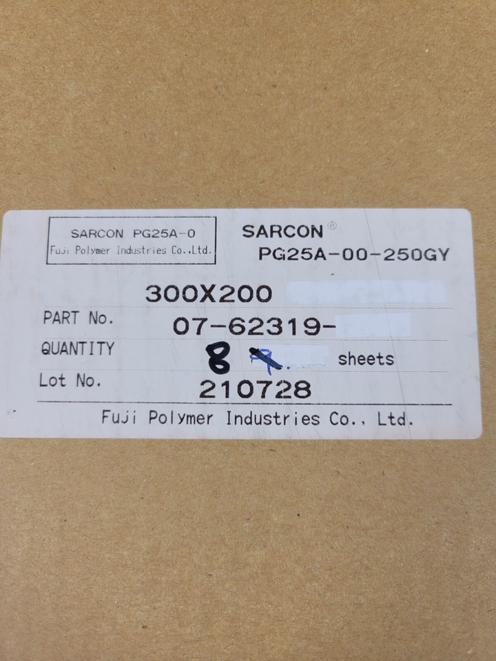 (1 NEW) Fuji Polymer Sarcon 07-62319 PG25A-00-250GY Thermal Conductive ...