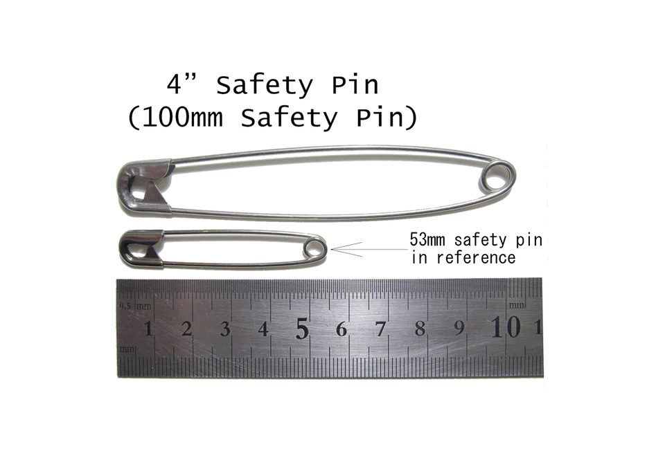 10Pcs 4" Safety Pins Jumbo Stainless for Fashion Clothes | eBay