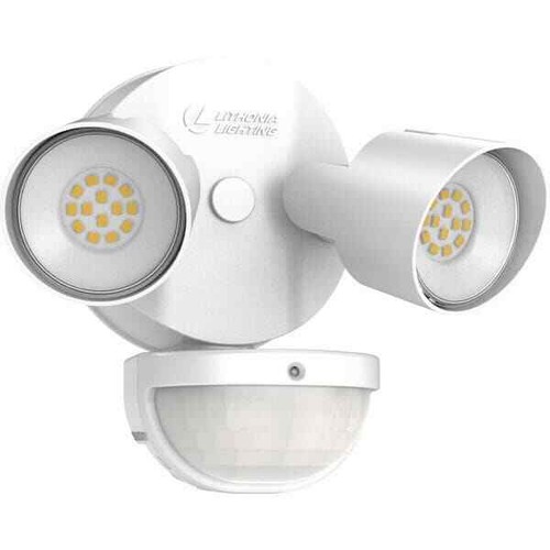 HGX White Motion Sensor Activated Security Outdoor Integrated LED Flood ...