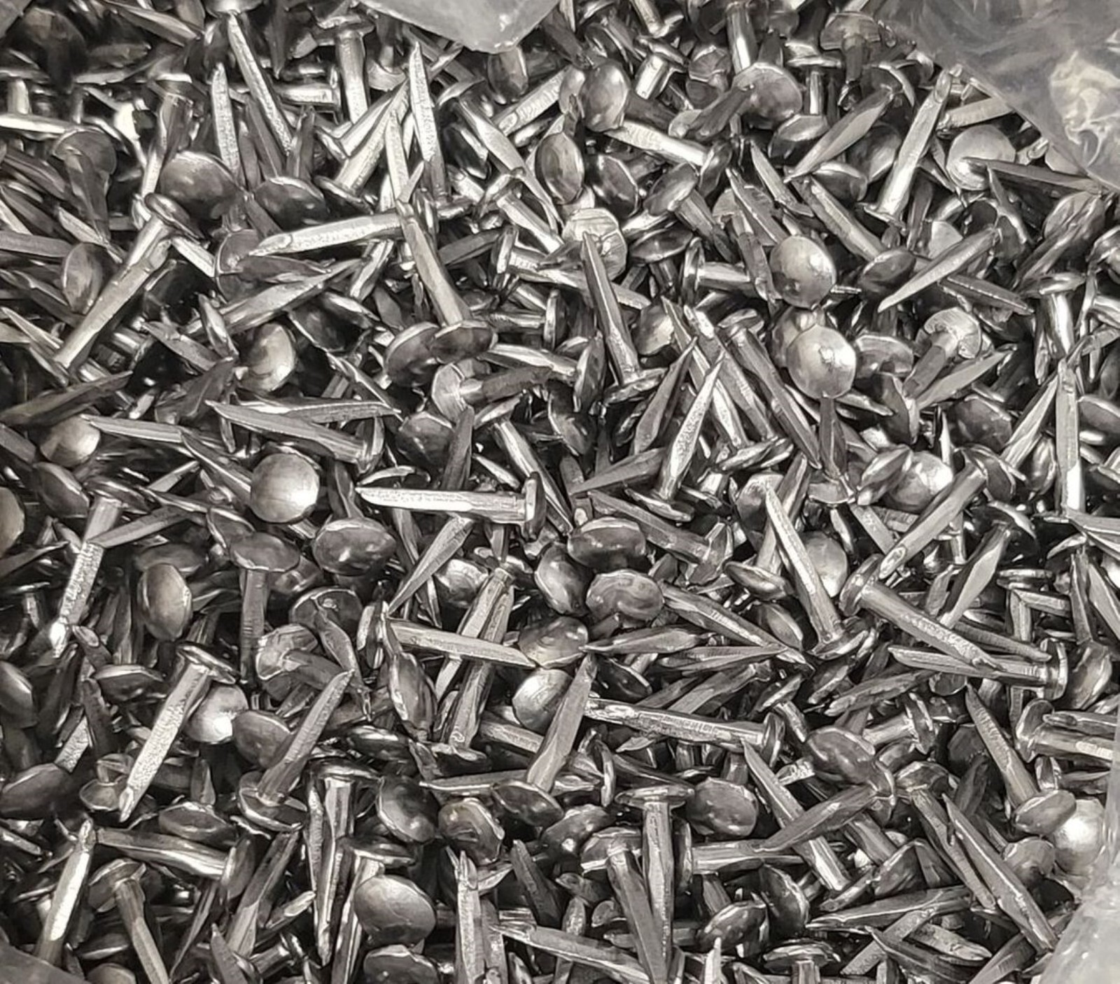 Brass & Steel Trunk Nails 1/2" Long - (1/4 LB Bag) chest steamer ...