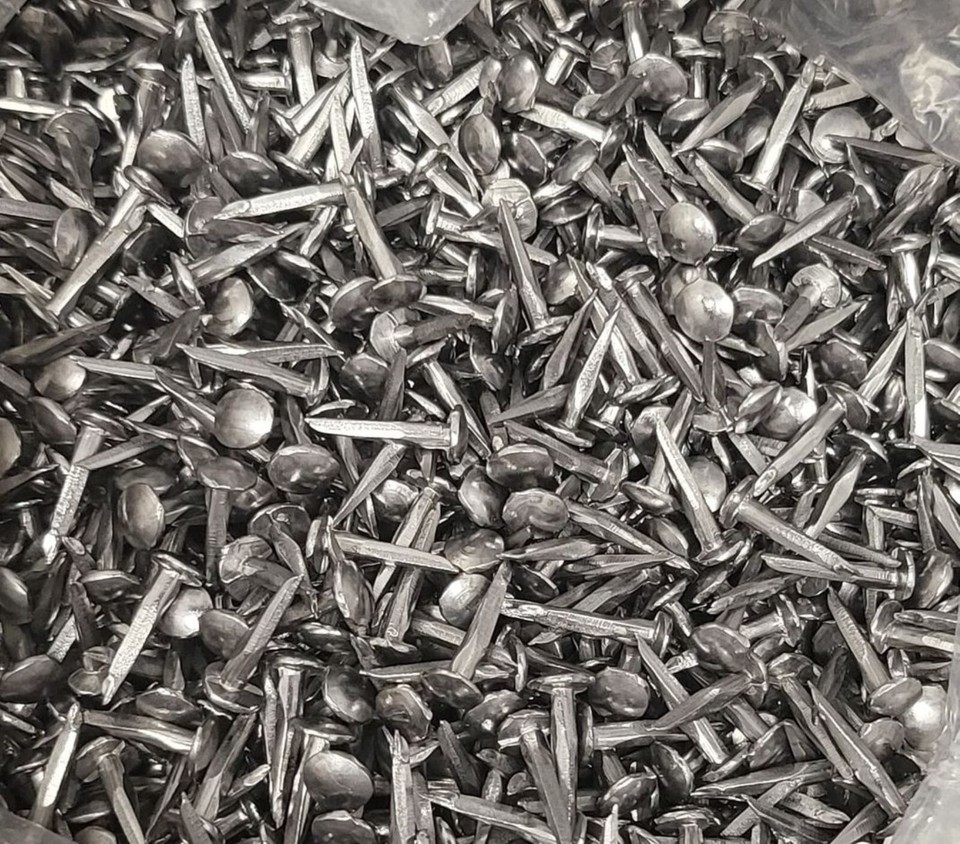 Brass & Steel Trunk Nails 1/2" Long - (1/4 LB Bag) chest steamer ...