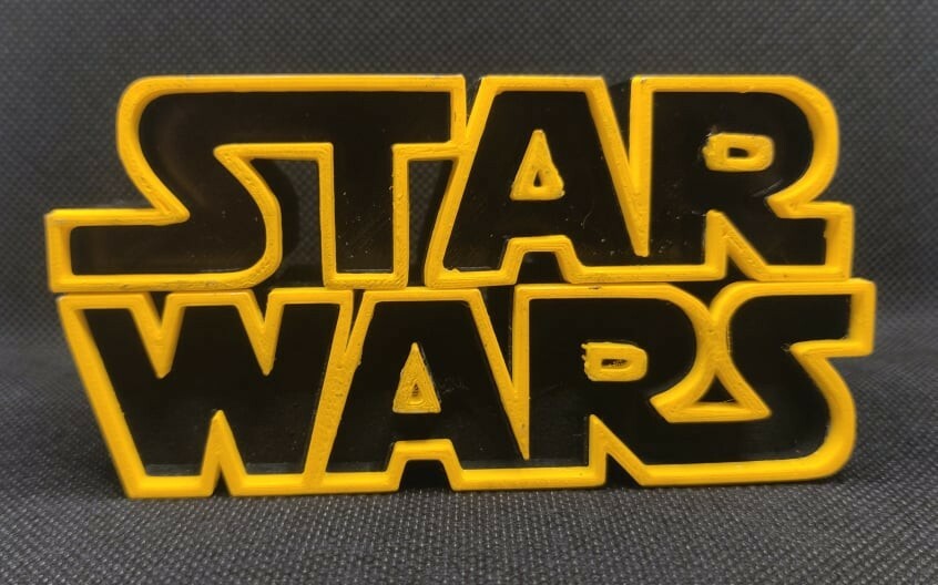 Star Wars Logo 3D Print for Display | Yellow and Black | eBay