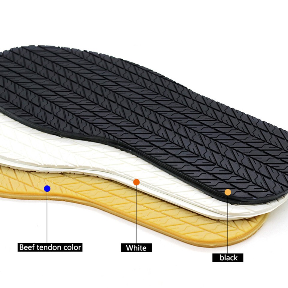 Black Rubber Stick on Soles Heal Anti-Slip Wearable Grip Shoes Repair ...
