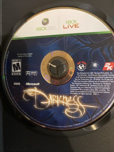 The Darkness (Microsoft Xbox 360, 2007) Tested Works Great ...
