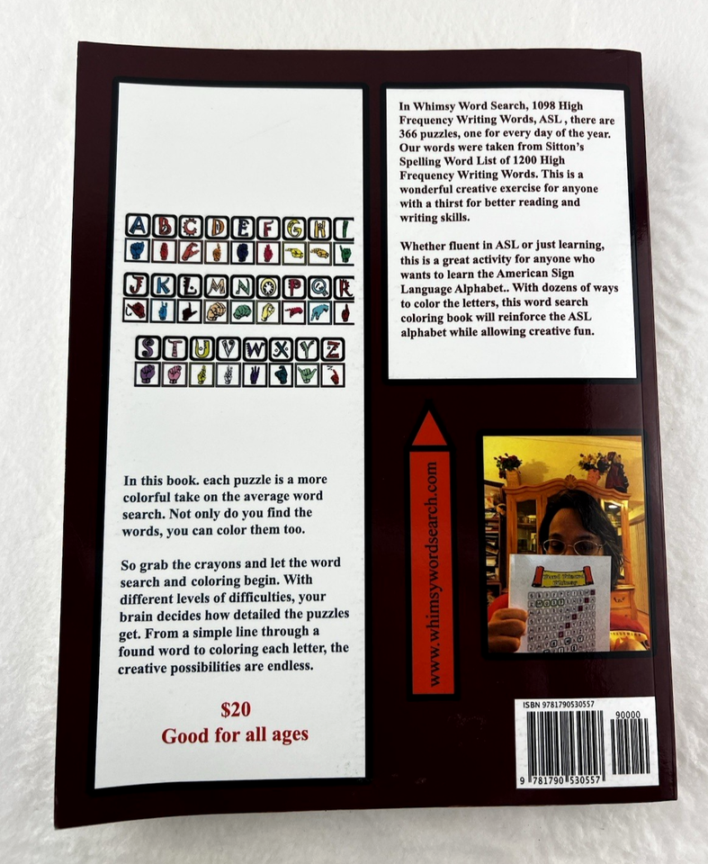 Whimsy Word Search 1098 High-Frequency Words, ASL by Claire Mestepey | eBay