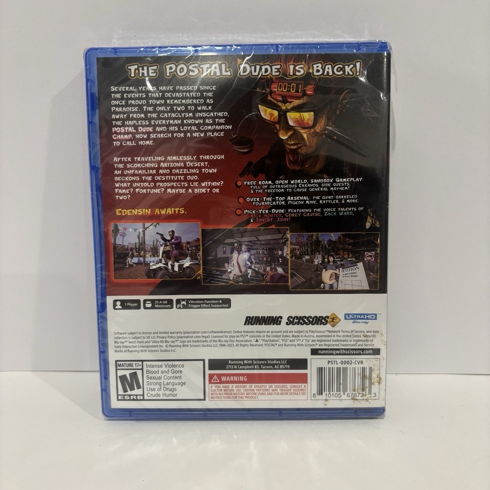 Postal 4 No Regerts PS5 PlayStation 5 Factory Sealed Brand New Rare | eBay