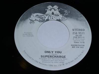 Supercharge Only You 45 Rpm Record Vintage Virgin Label 9511 Promo Near ...