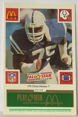 Chris Hinton 1986 McDonald's All Star Team Play & Win | eBay