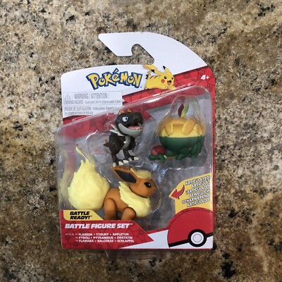 Flareon Tyrunt Appletun Pokemon Battle Figure Deluxe Set 2023 New | eBay