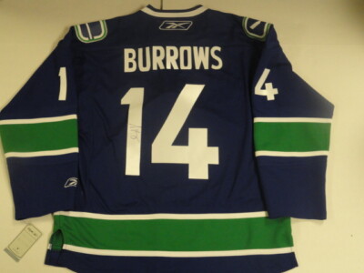 ALEXANDRE BURROWS SIGNED REEBOK PREMIER VANCOUVER CANUCKS HOME JERSEY ...