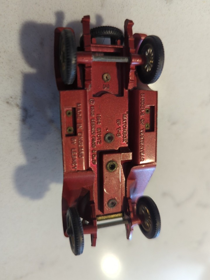 Matchbox Lesney England Models Of Yesteryear 1914 Stutz Red No. Y-8 ...