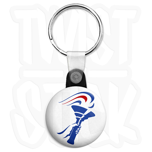 Retro Conservative Torch Logo - 25mm Keyring Button Badge with Zip Pull ...