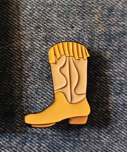 COWBOY BOOT- ENAMEL PIN-2 OR MORE PINS $5.49 SHIPN-SPEND $20 OR MORE ...