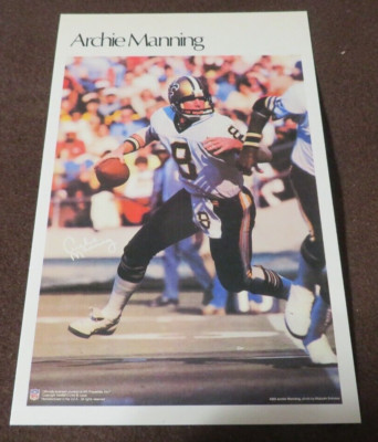 SSC91 1978 MARKETCOM NFL MINI POSTER ARCHIE MANNING #29 | eBay