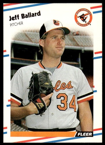 1988 Fleer Baseball Card Jeff Ballard Rookie Baltimore Orioles #554 | eBay