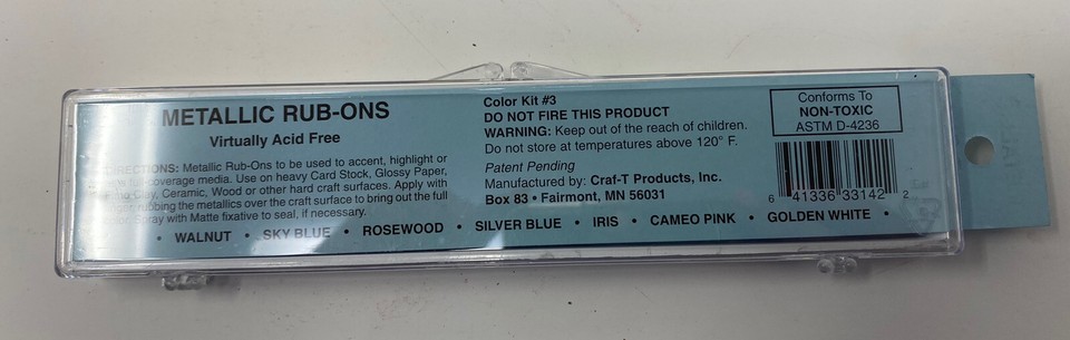 Craf-T Products Metallic Rub On Paint Set 7 Colors Kit #3 NEW | eBay