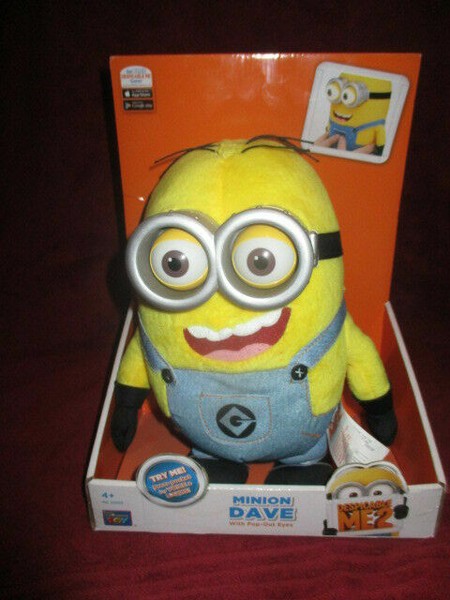 Despicable Me 2 Me2 Minion Dave Talking Plush Figure Doll With Pop out ...