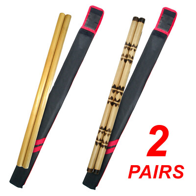 Set of 2 pairs Escrima Sticks Kali Arnis Skin Off and Rattan Shark ...