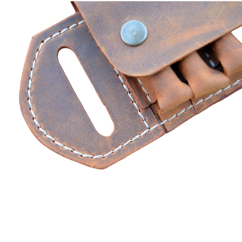 Handmade Leather Cartridge Holder, Ammo Holder, OWB Shell Holder ...
