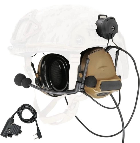 Tactical Headset with ARC Rail Adapter Hearing Protection with Gel Ear ...