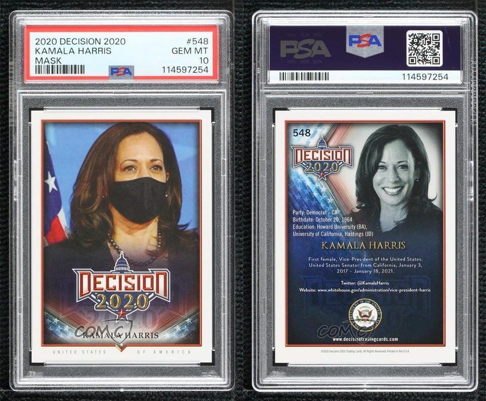2021 Decision 2020 Series 2 Image Variation Kamala Harris (Mask) PSA 10 ...