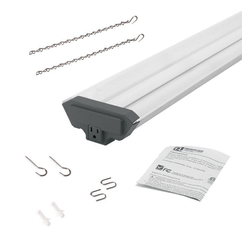 4ft LED Shop Light 10000 Lumen Motion Sensor Industrial Tread Plate ...