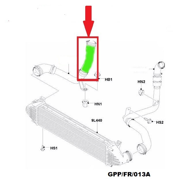 Intercooler Turbo Boost Hose Pipe For FORD GALAXY 2.2TDCI 2008-2012 GPP ...