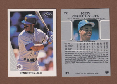 1990 Leaf #245 Ken Griffey Jr. - HOFer - Mariners - NM - 906 - 🔥⚾🔥 | eBay