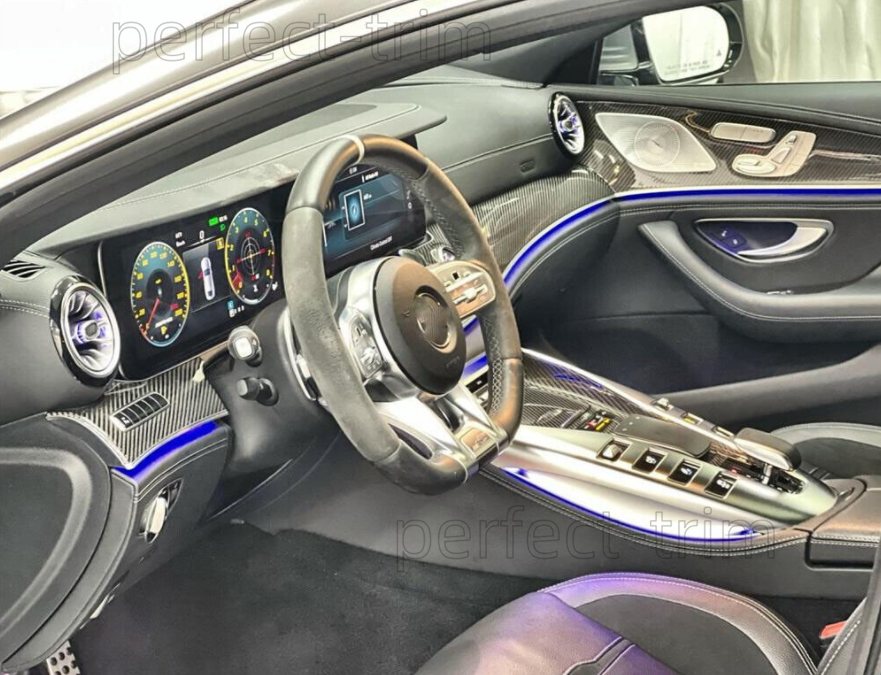 For 19-23 Benz AMG GT53 GT43 63 Carbon Fiber Interior Dashboard Console ...