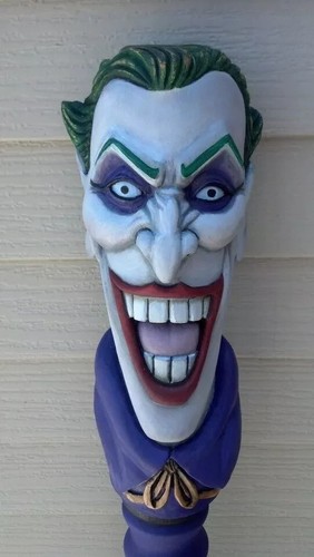 wooden Joker walking stick hand carved handmade wooden walking gift | eBay
