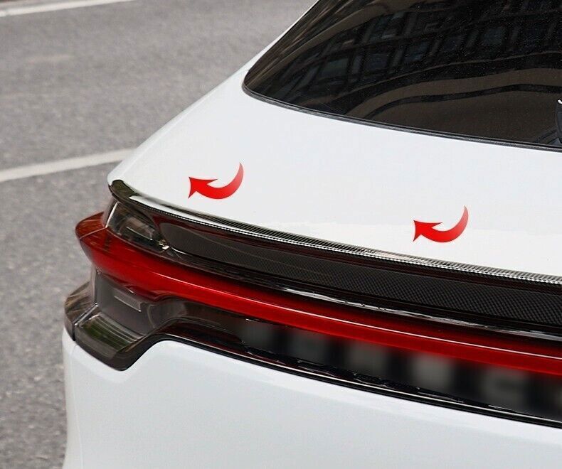 Real Carbon Fiber Rear Middle Trunk Spoiler Wing Fit For Porsche Macan ...