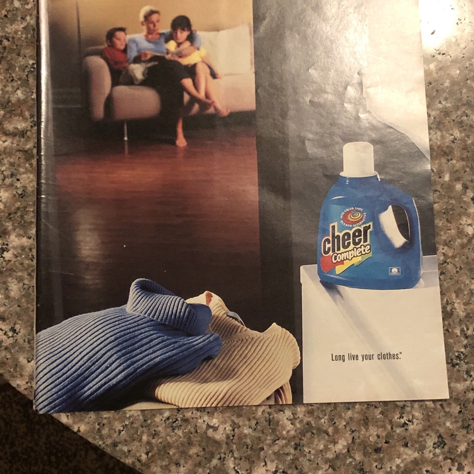 2000 Cheer Complete Detergent PRINT AD Outside Laundry Room VTG 2000s ...