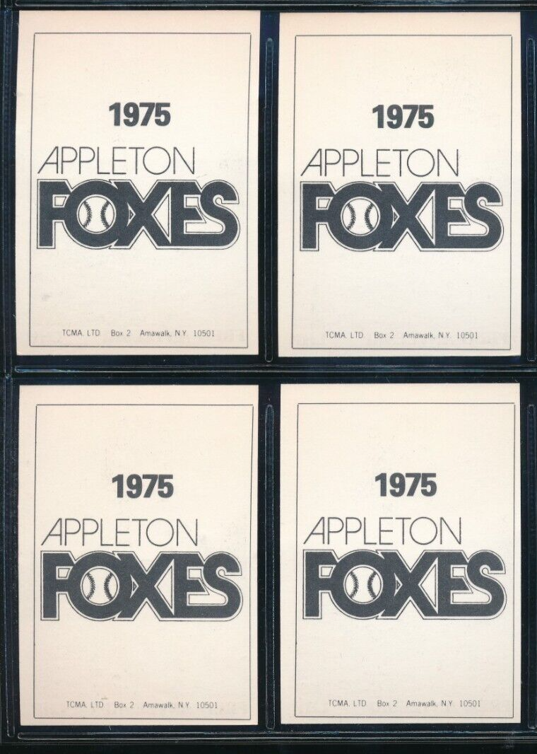 lot (4) 1975 TCMA Appleton Foxes Fred Anyzeski rookie rc tough (FX12 ...