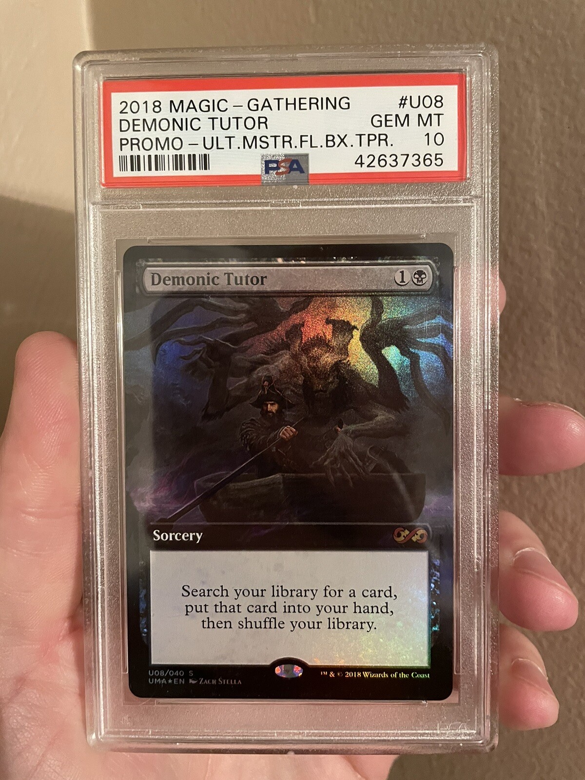 Demonic Tutor - FOIL Ultimate Masters Box Topper -MTG - U08/040 Psa 10 ...