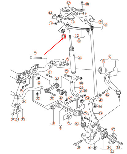 NEW AUDI Q5 8R FRONT AXLE CONTROL ARM BUSHING 8R0407515 ORIGINAL | eBay