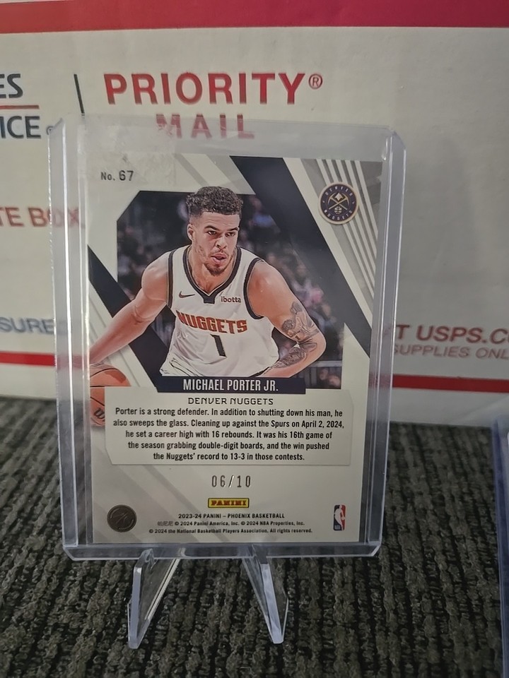 2023-24 Panini Phoenix Michael Porter Jr International Gold /10 #67 ...