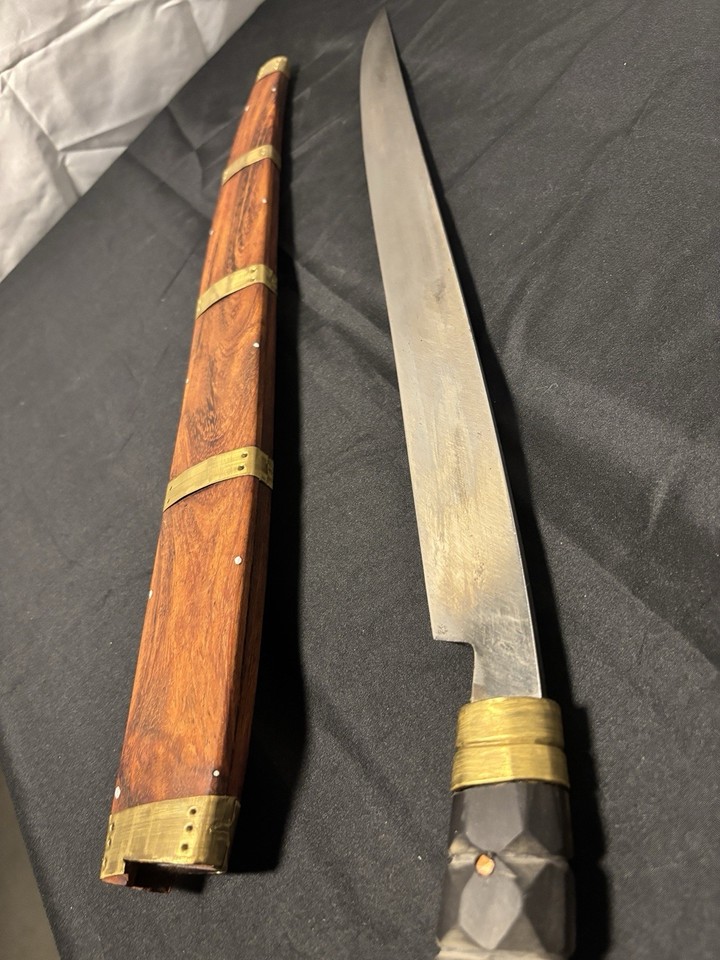 Visayan Pinute Sword with Hardwood and Brass Scabbard | eBay