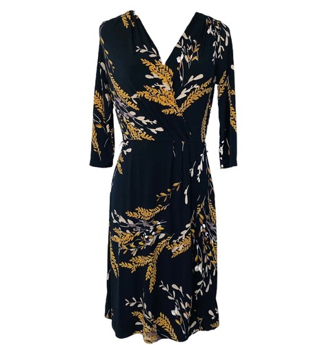 212 Collection Women’s Dress Size XS Black Floral Prints 3/4 Sleeves ...