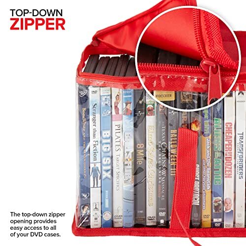 DVD Storage Bags (Set of 2) Media Organizer Bag for DVDs, CDs, Blu 2 ...